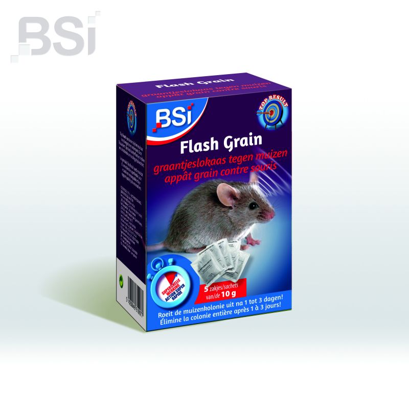 BSI Flash Muizenvergif Graan 50 g Doodt Snel de Populatie